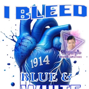 I Bleed Blue and White 1914 Png - Etsy