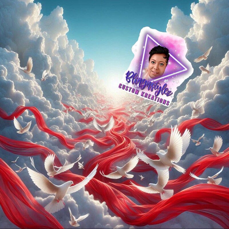 Red Heavenly Background - Etsy