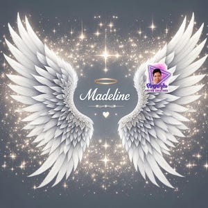 Custom Angel Wings With Name, PNG, Digital File - Etsy