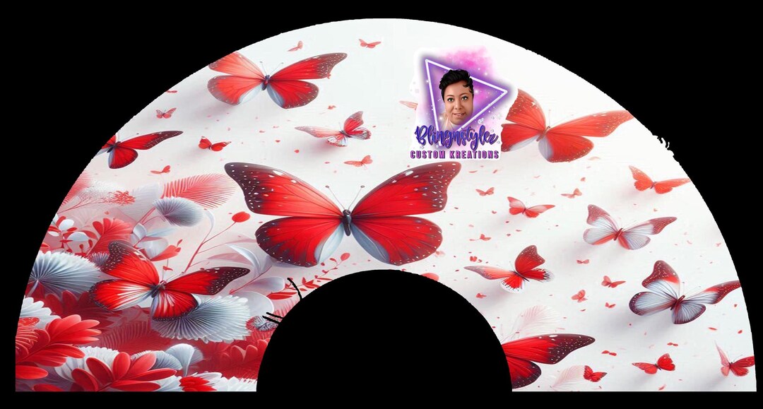 Clack Fan Butterflies Pre-made Template Design PNG Digital File - Etsy