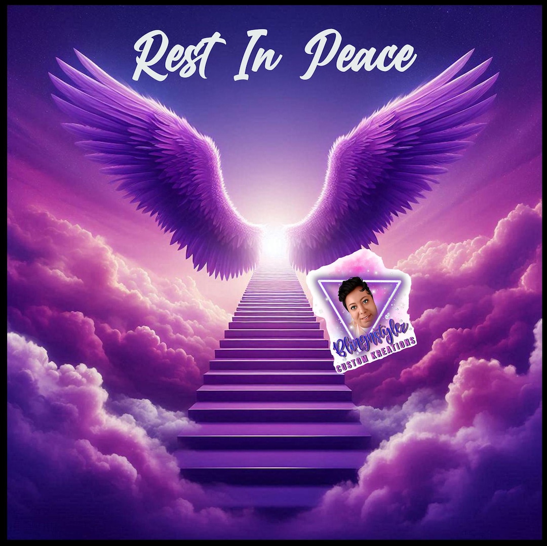 RIP Purple Memorial Background, PNG, Digital File - Etsy