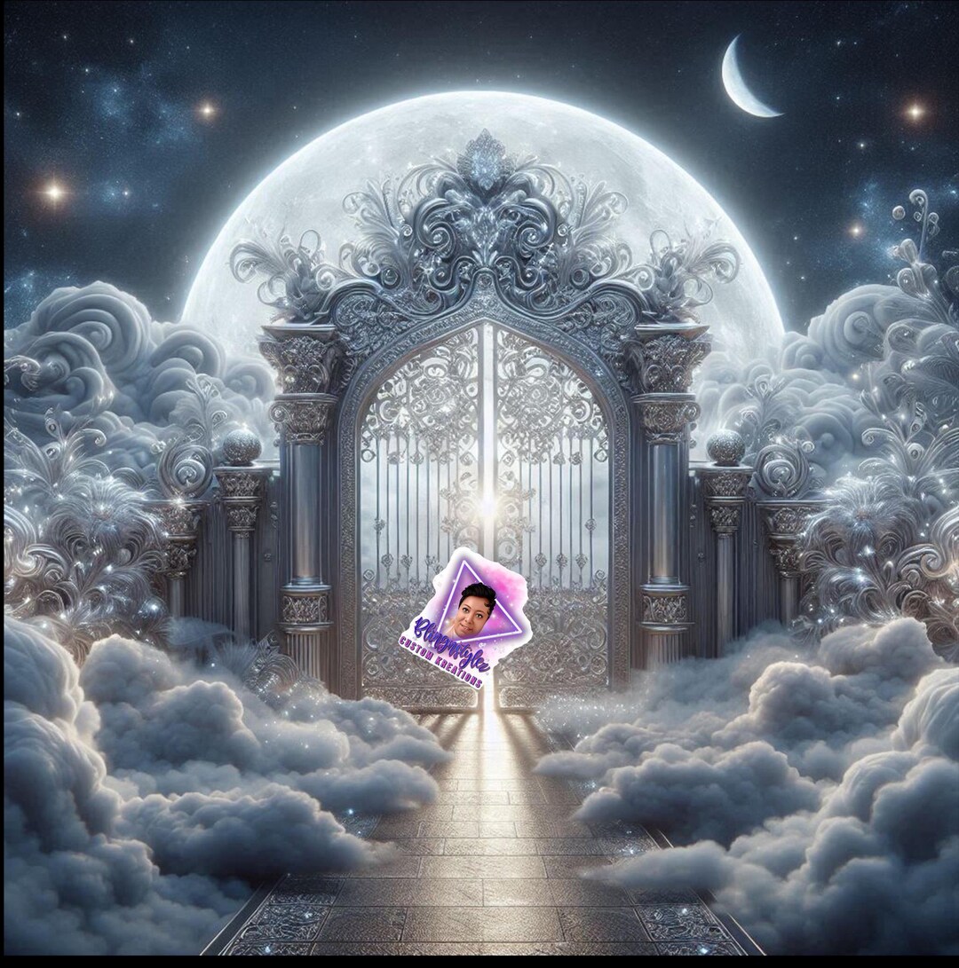 Winter Heaven Memorial Background PNG - Etsy