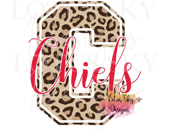 Chiefs Retro Leopard Print Heart Ready to Press Sublimation | Etsy