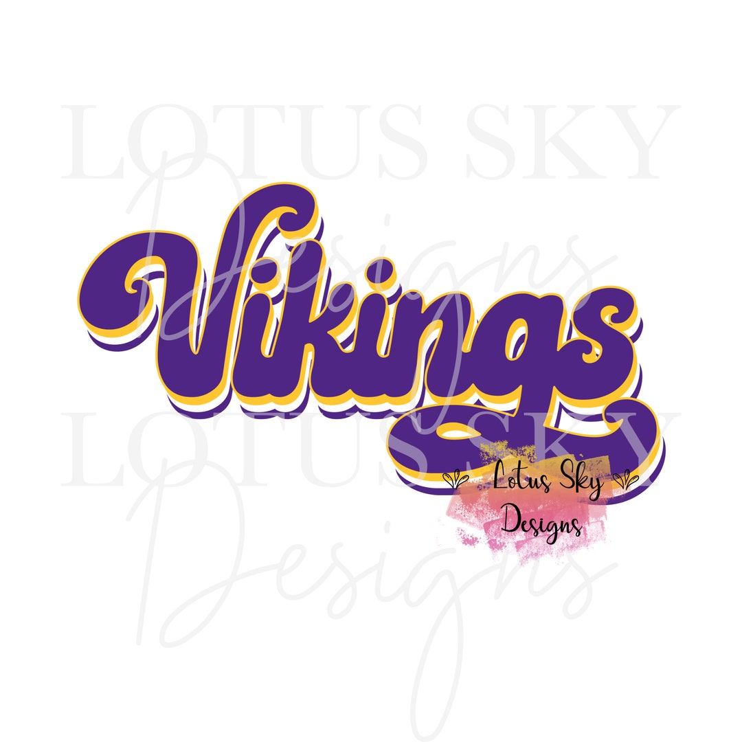 Vikings Retro Print Letters | Ready to Press | Sublimation Heat Press ...