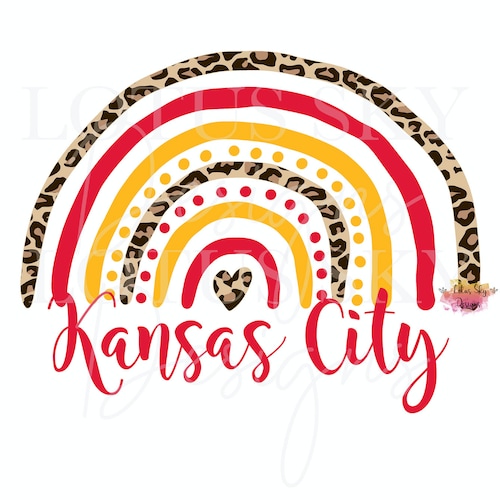 Chiefs Retro Leopard Print Circle Ready to Press - Etsy