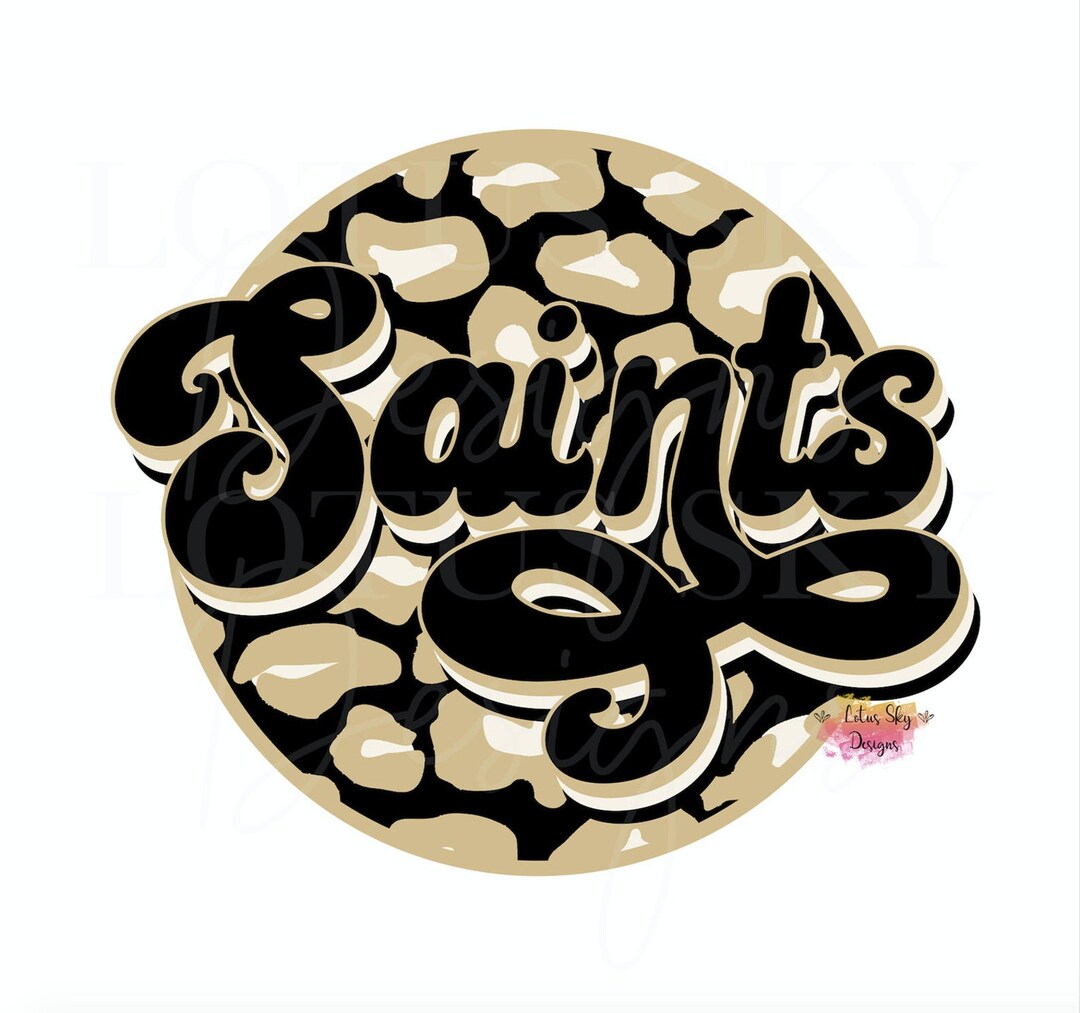 Saints Retro Leopard Print | Ready to Press | Sublimation Heat Press ...