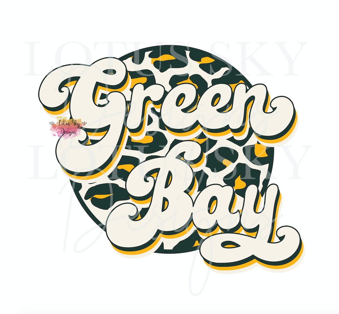 Green Bay Retro Leopard Print | Instant Download | SVG and PNG Files ...