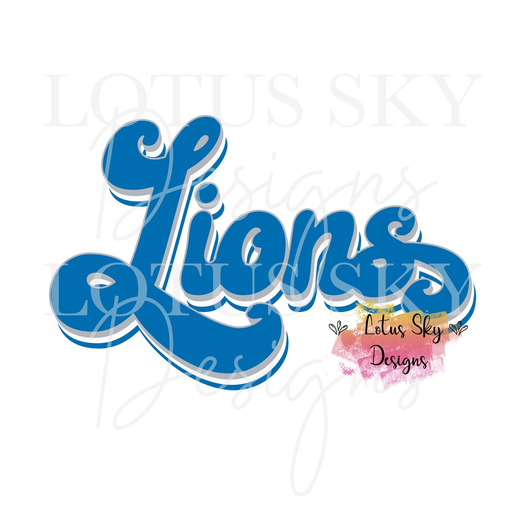 Lions Retro Print Letters Ready to Press Sublimation Heat Press Design ...
