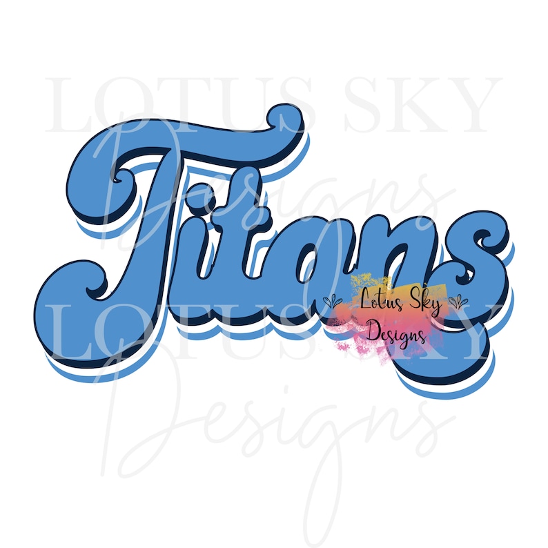 Titans Retro Print Letters | Instant Download | SVG and PNG Files ...