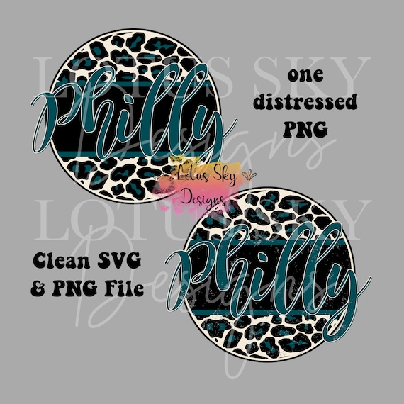 Philly Cursive Leopard Print Circle Instant Download SVG - Etsy