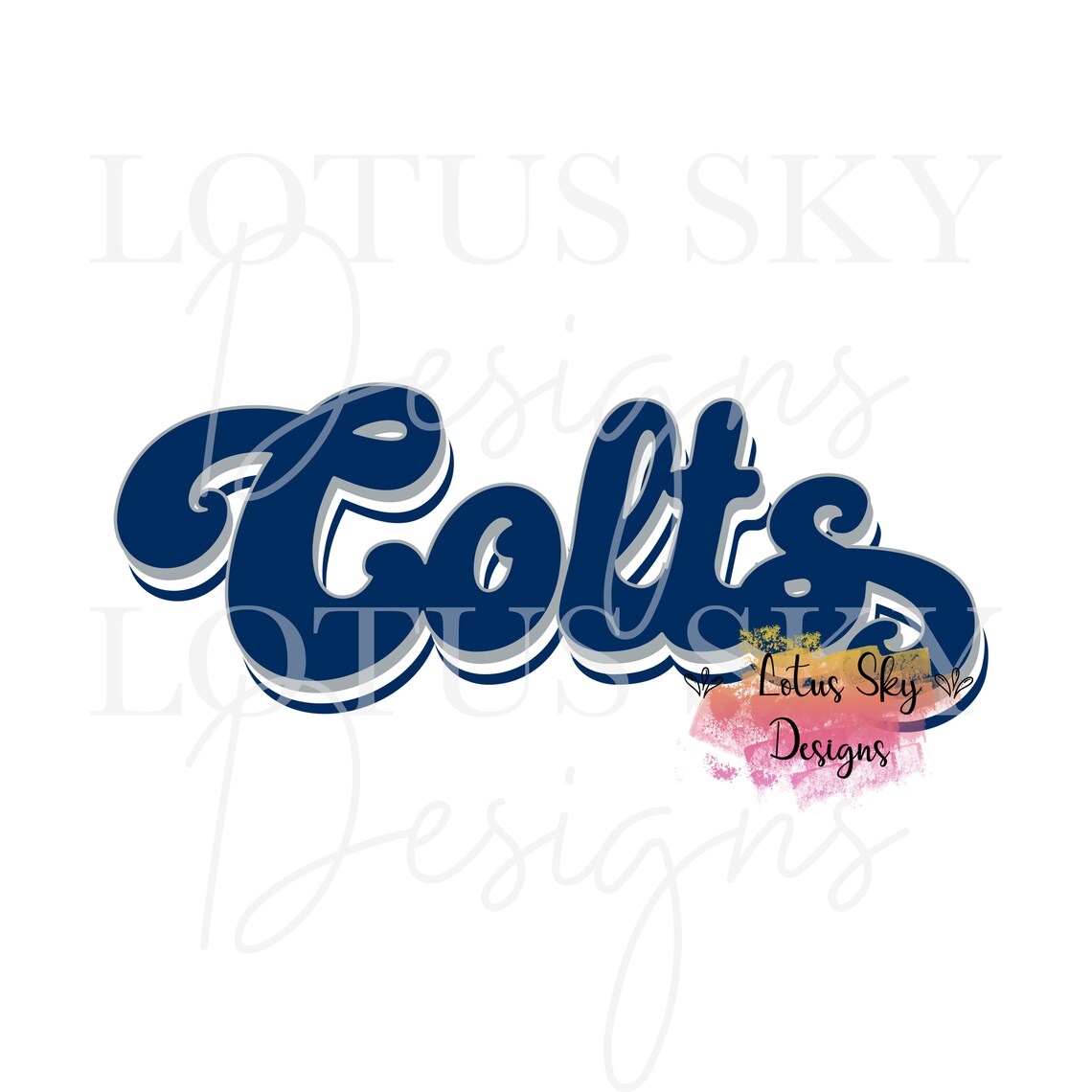 Colts Retro Print Letters | Instant Download | SVG and PNG Files ...