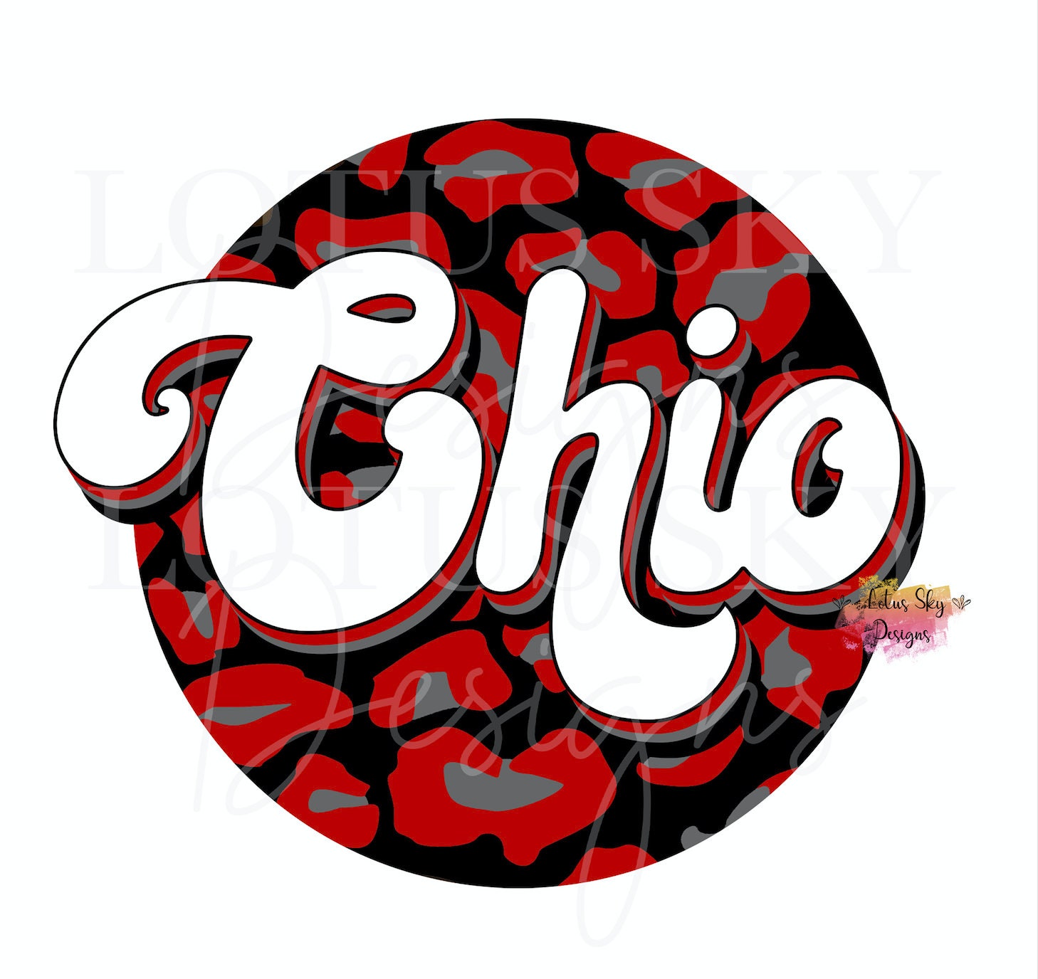 Retro Ohio Leopard Instant Download SVG and PNG Files | Etsy
