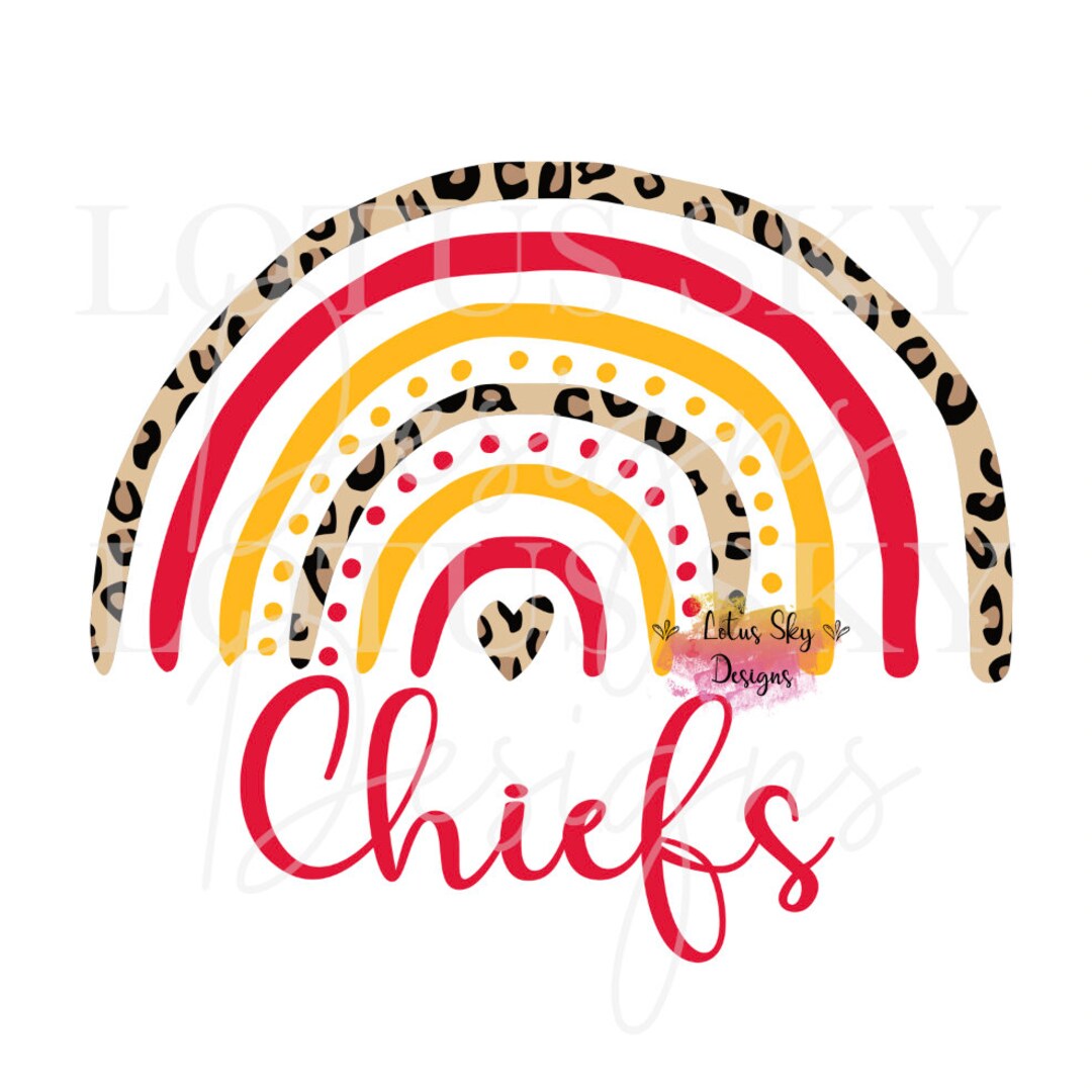 Chiefs Leopard Print Rainbow | Ready to Press | Sublimation Heat Press ...