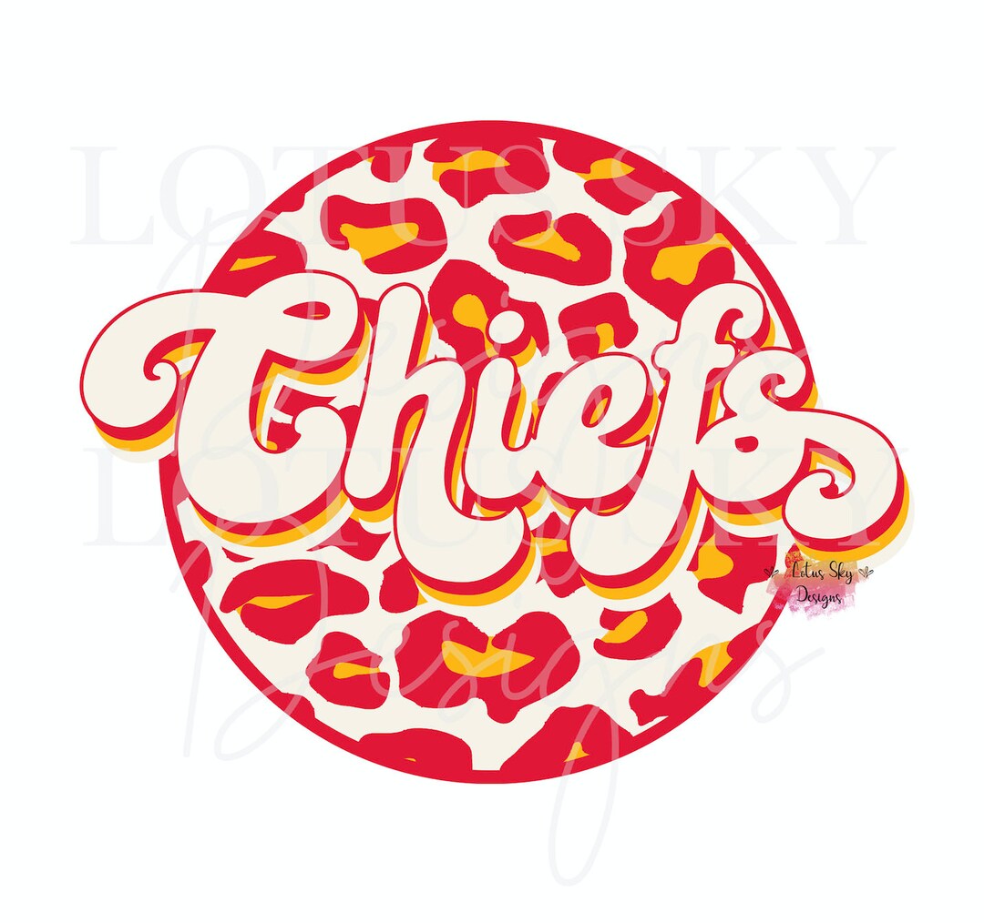 Chiefs Retro Leopard Print | Instant Download | SVG and PNG Files ...