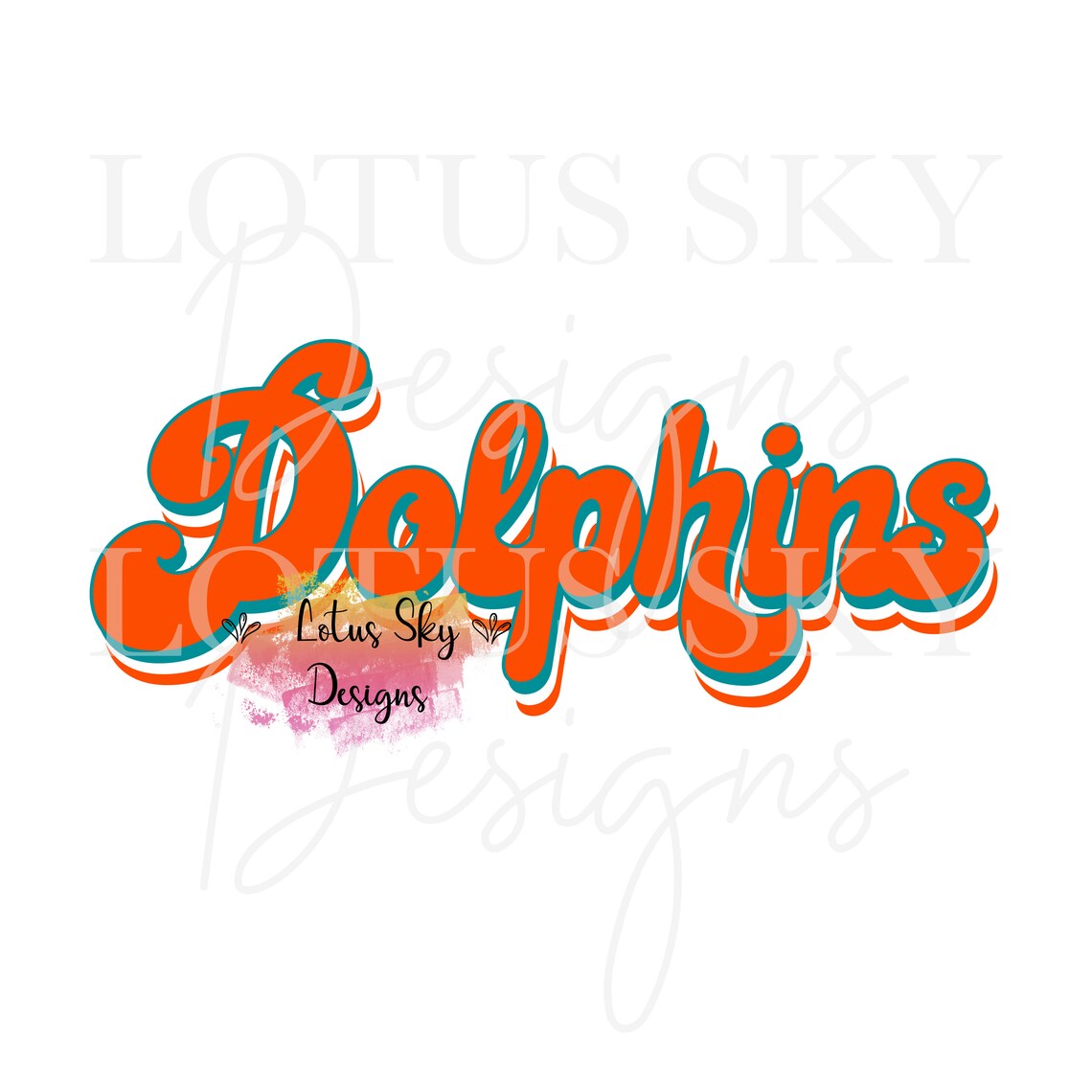 Dolphins Retro Print Letters Instant Download SVG and PNG - Etsy