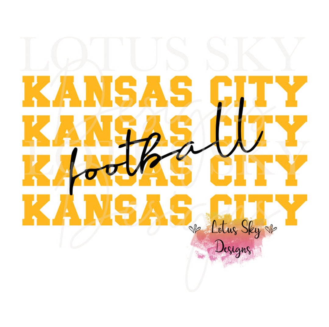 Kansas City Football Word Art | Ready to Press | Sublimation Heat Press ...