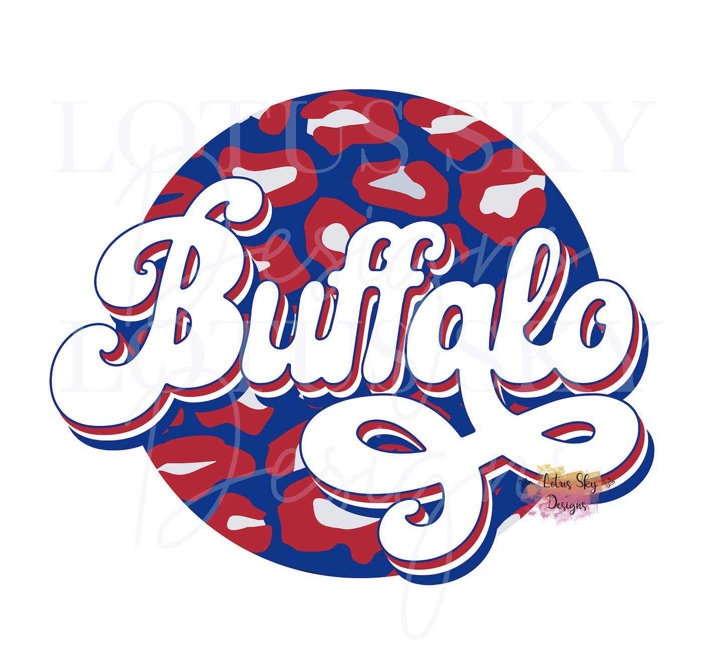 Buffalo Retro Leopard Print | Instant Download | SVG and PNG Files ...