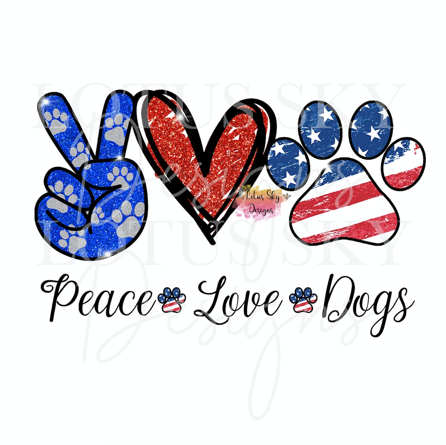 Peace Love Dogs | Instant Download | PNG File | Sublimation Design | T ...