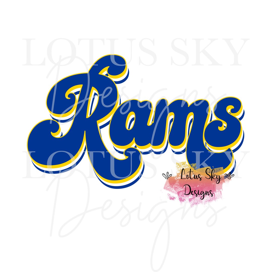 Rams Retro Print Letters | Ready to Press | Sublimation Heat Press ...