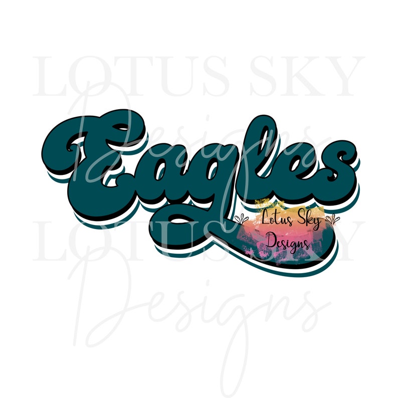 Eagles Retro Print Letters | Instant Download | SVG and PNG Files ...