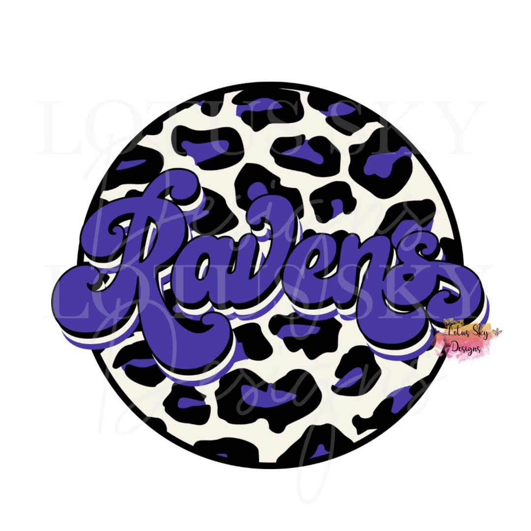 Ravens Retro Leopard Print | Instant Download | SVG and PNG Files ...