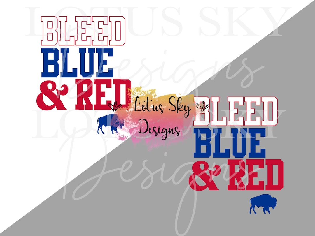 Bleed Blue and Red | Instant Download | SVG and PNG Files | Bills | New ...