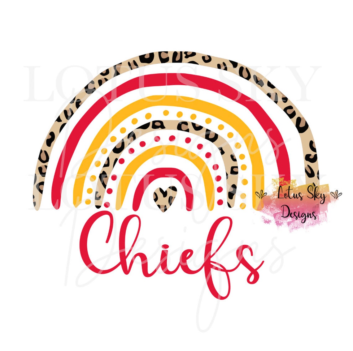 Chiefs Leopard Print Rainbow | Instant Download | SVG and PNG Files ...