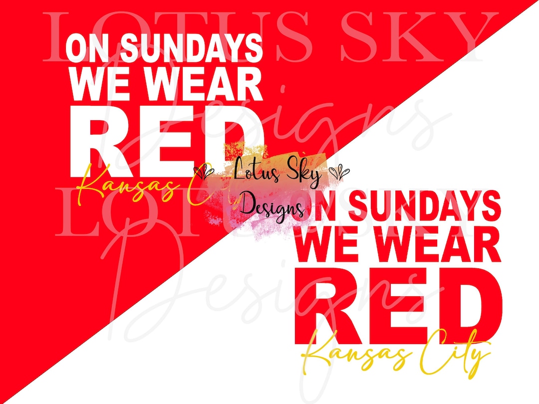 On Sundays We Wear Red | Instant Download | SVG and PNG Files Bundle ...