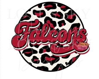 Falcons Retro Print Letters Instant Download SVG and PNG - Etsy