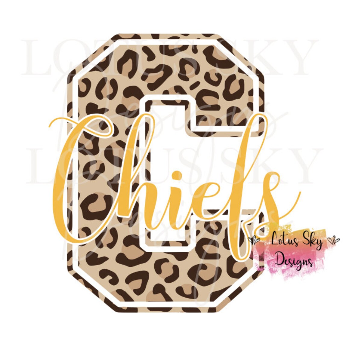 Chiefs Leopard C Gold Instant Download SVG and PNG Files - Etsy
