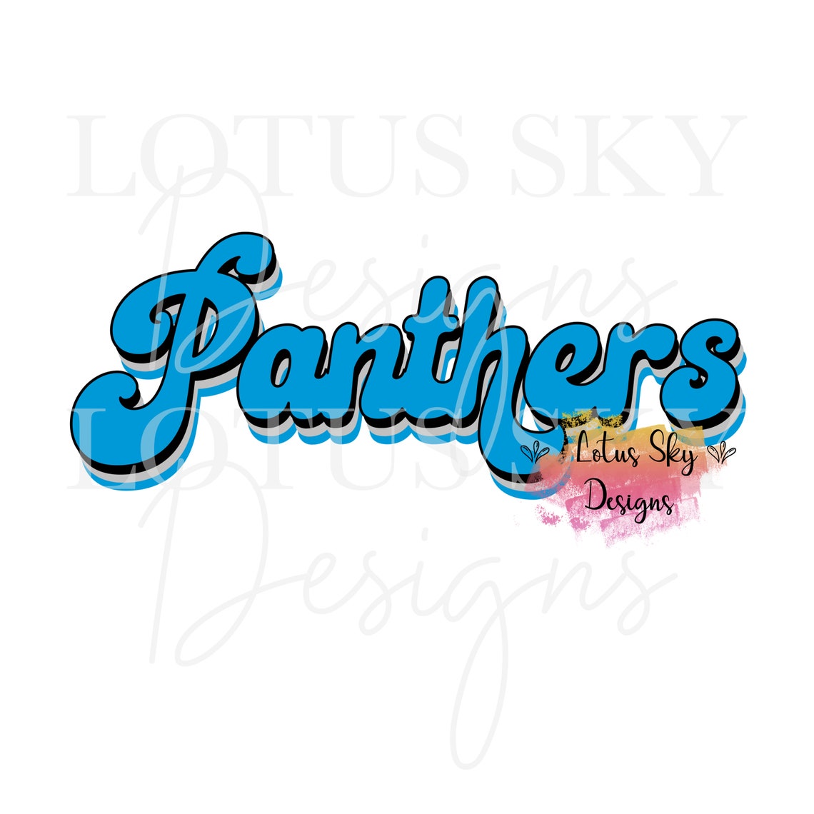 Panthers Retro Print Letters Instant Download SVG and PNG - Etsy
