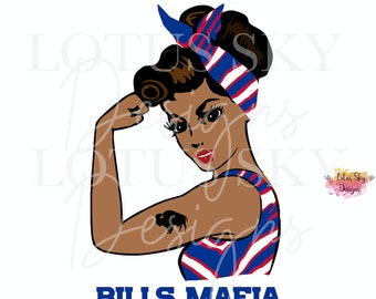 Rosie the Riveter Bills Mafia Zuba Print Ready to Press | Etsy
