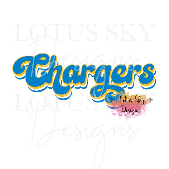 Chargers Retro Print Letters Instant Download SVG and PNG - Etsy