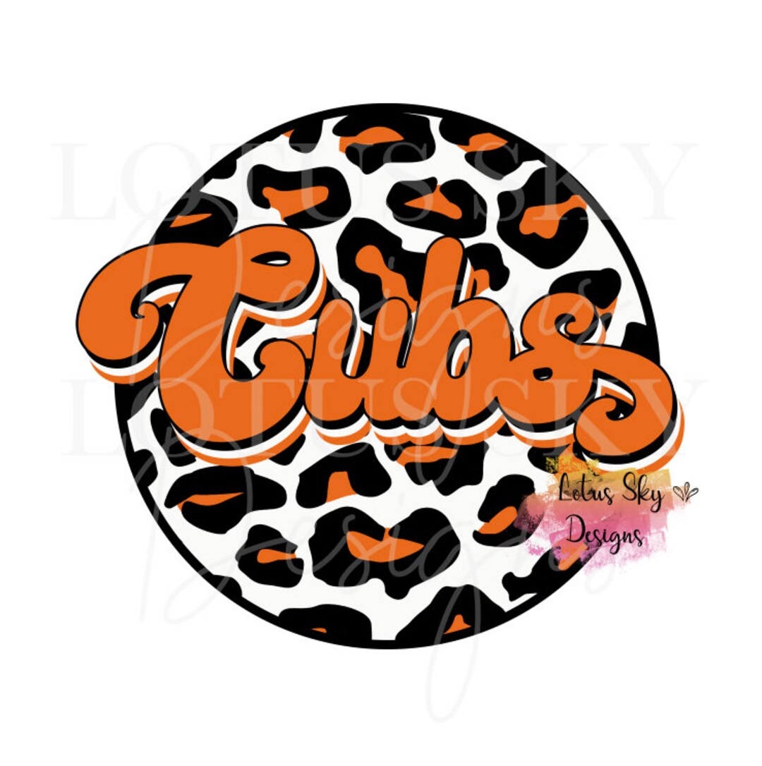Cubs Retro Leopard Print | Instant Download | SVG and PNG Files - Etsy
