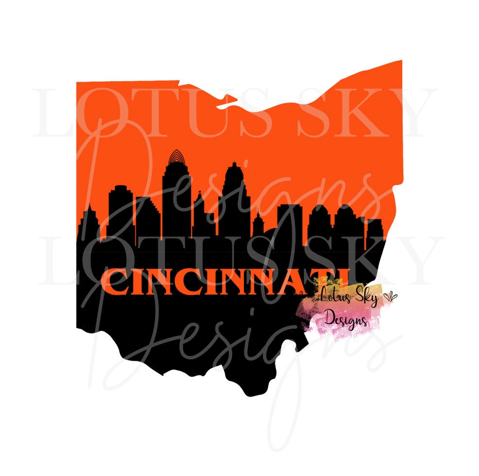 Cincinnati Skyline | Instant Download | SVG and PNG Files | Bengals - Etsy