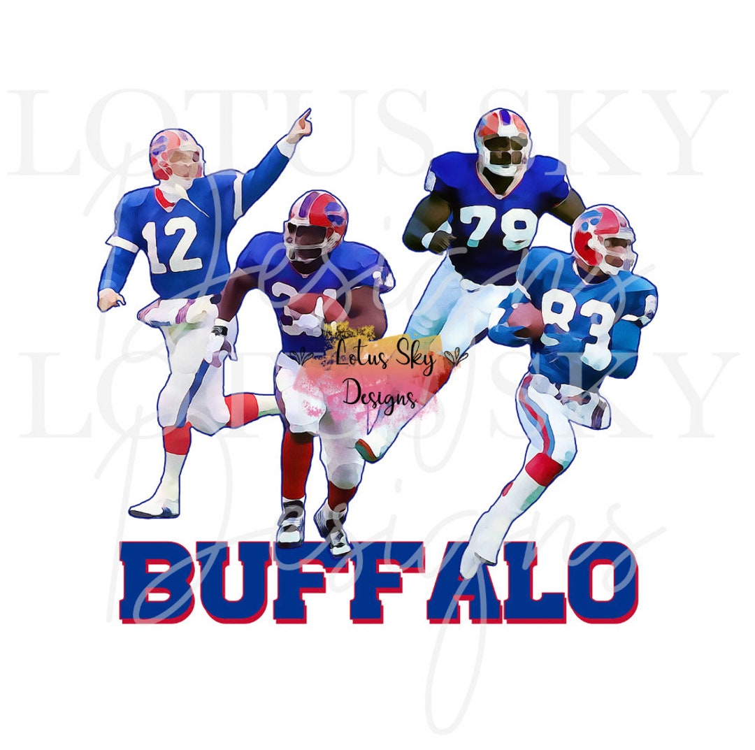 1990's Bills All-stars | Ready to Press | Sublimation Heat Press Design ...