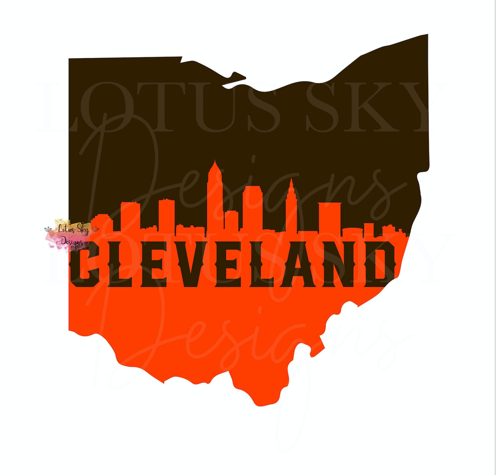 Cleveland Skyline | Instant Download | SVG and PNG Files | Browns ...