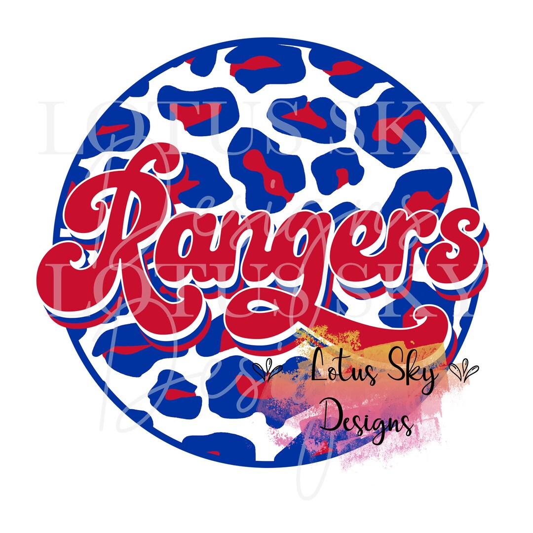 Rangers Retro Leopard | Instant Download | SVG and PNG Files | Hockey ...