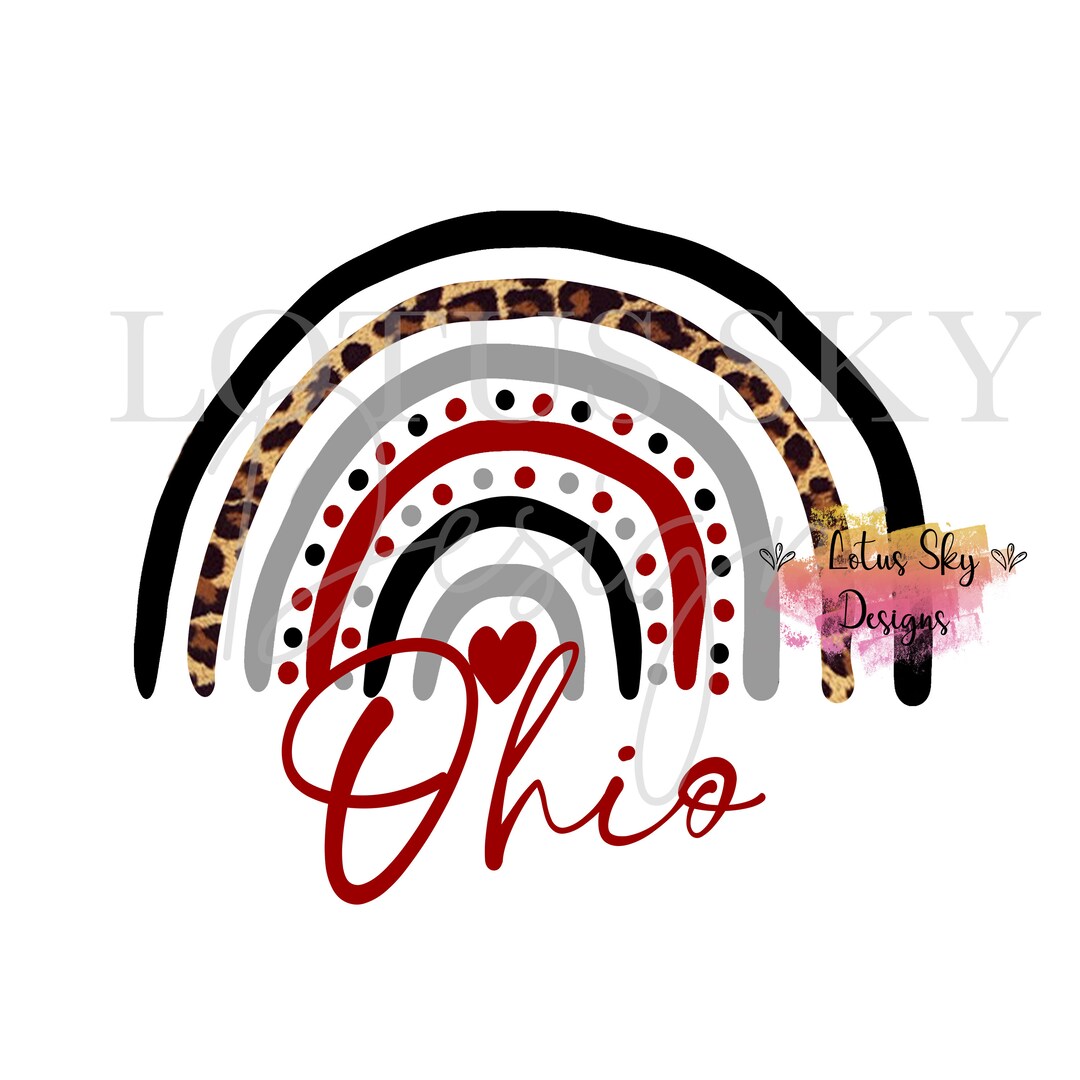 Ohio Leopard Rainbow | Ready to Press | Sublimation Heat Press Design ...