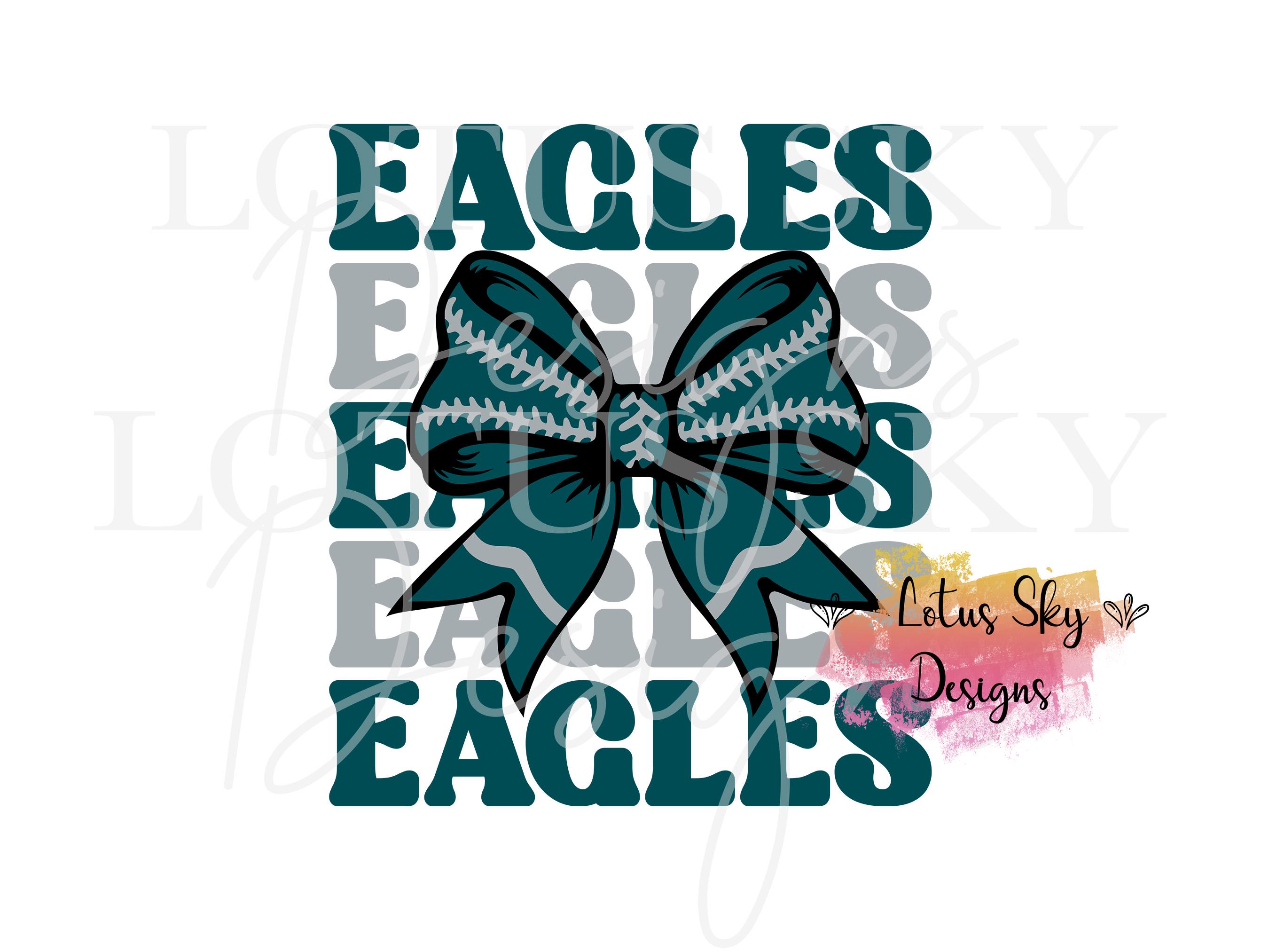 Eagles Football Bow | Instant Download | SVG and PNG Files | Valentines ...