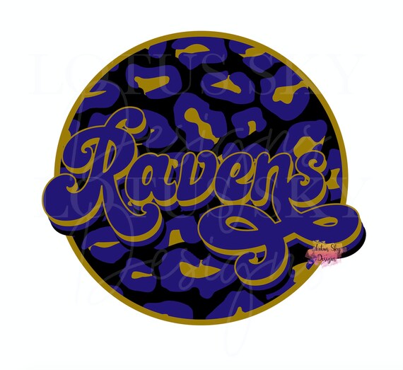 Ravens Retro Leopard Print Instant Download SVG and PNG | Etsy