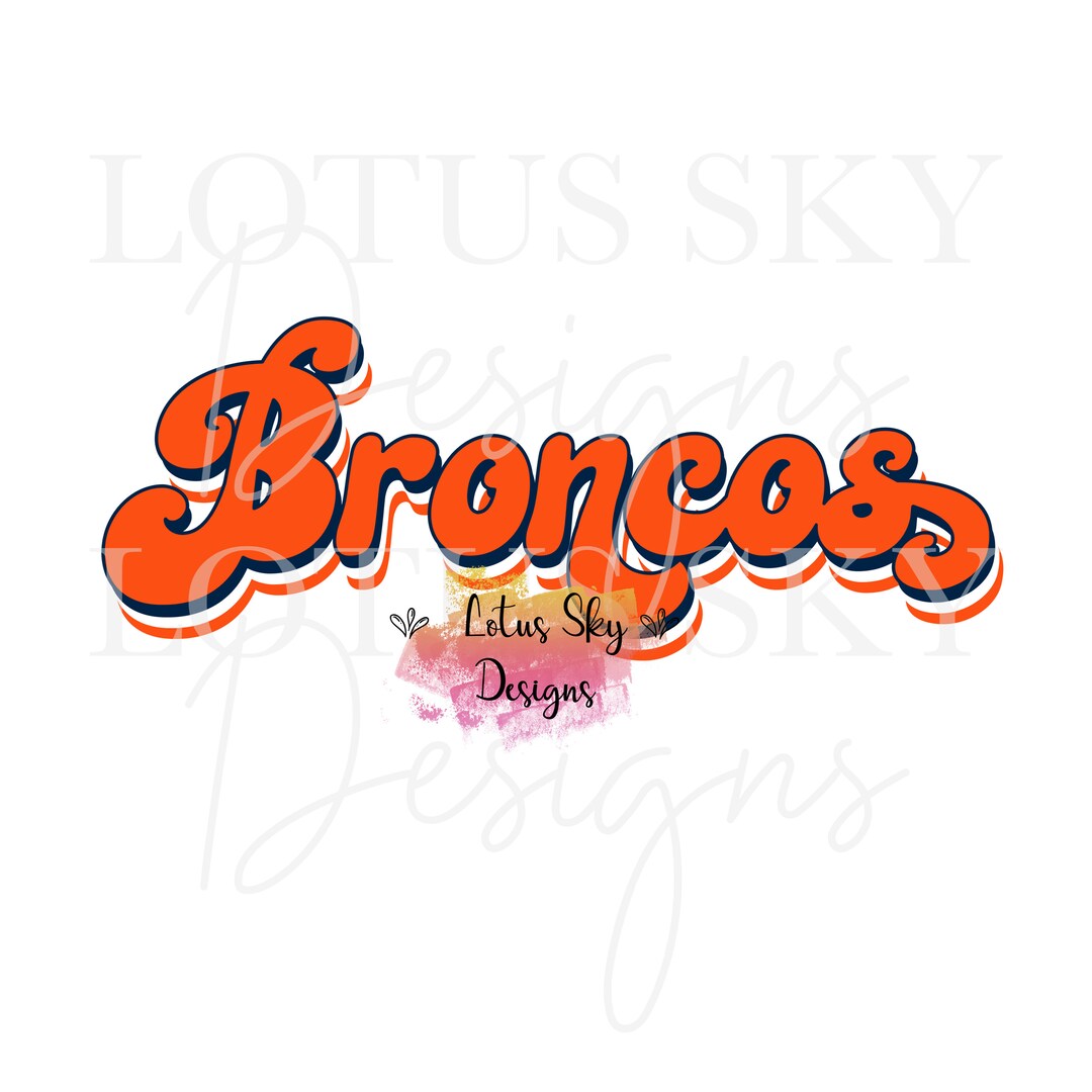 Broncos Retro Print Letters | Ready to Press | Sublimation Heat Press ...