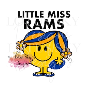 Little Miss Rams | Instant Download | SVG and PNG Files | 2 PNG Files 1 ...