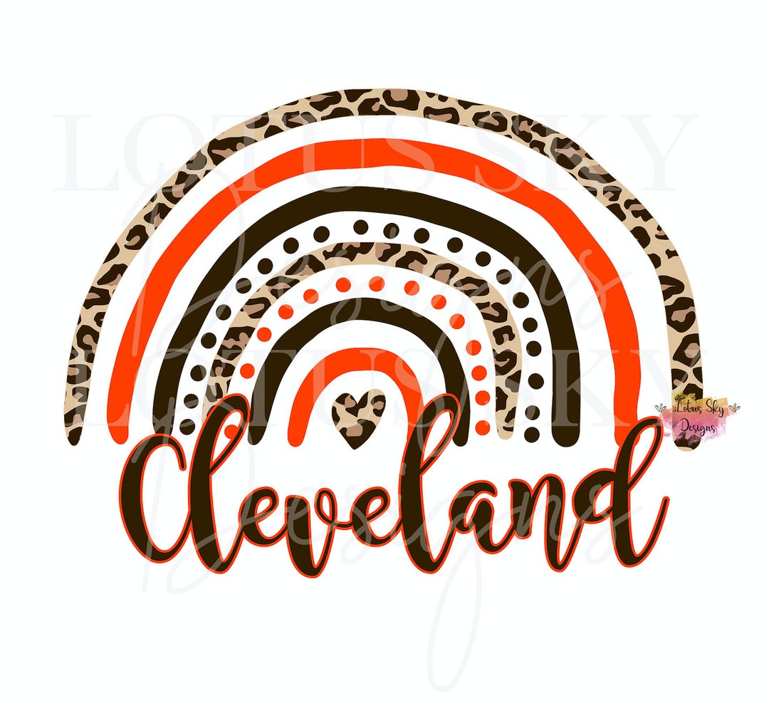 Cleveland City Leopard Print Rainbow | Ready to Press | Sublimation ...