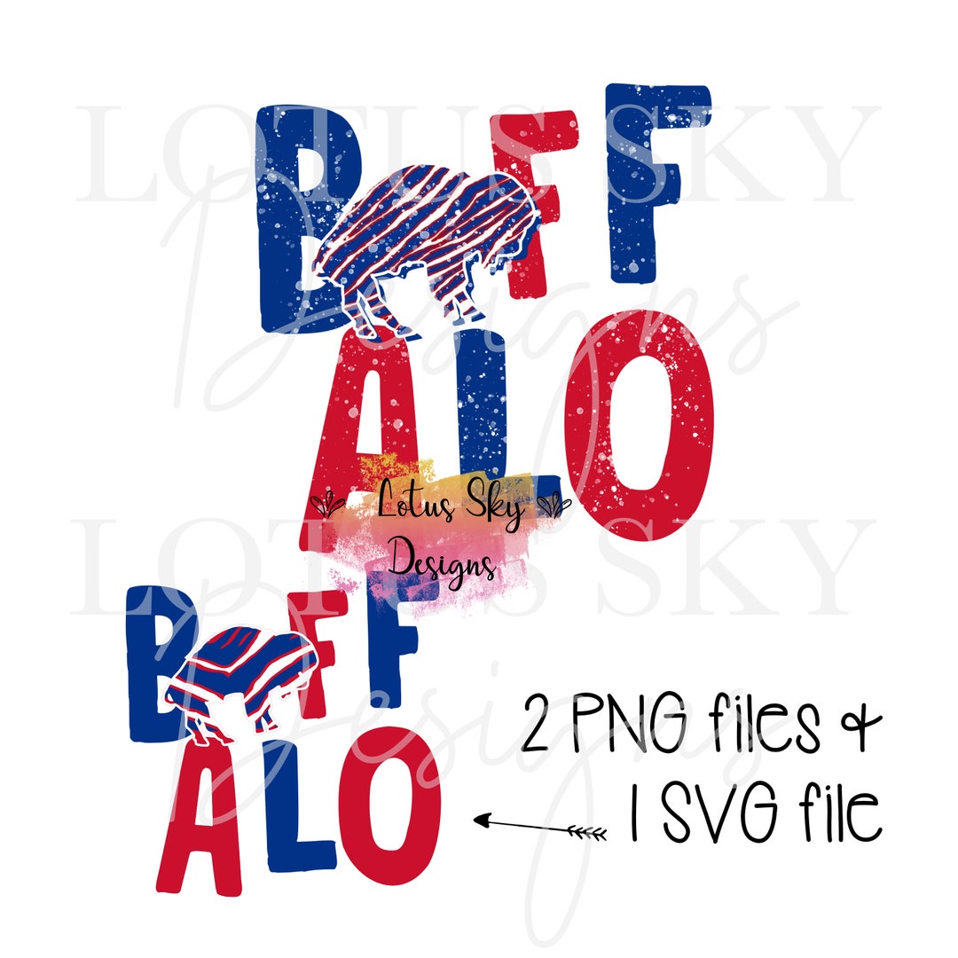 Buffalo Colorful Zubaz Word Art Instant Download 1 SVG and 2 PNG Files ...