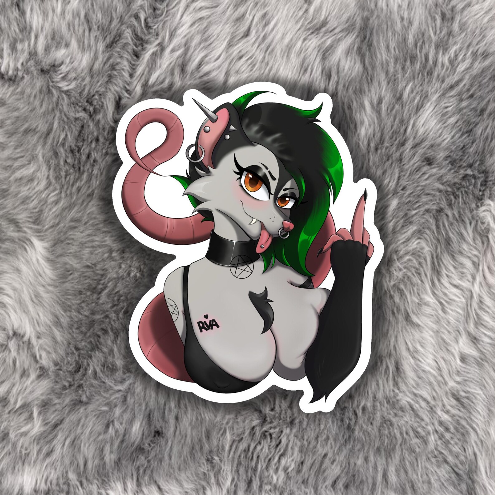 RVA Goth Opossum Vinyl Sticker - Etsy