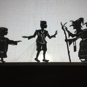 Puppets for the Shadow Theater. the Set Consists of 17 Characters of ...