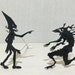 Puppets for the Shadow Theater. the Set Consists of 17 Characters of ...