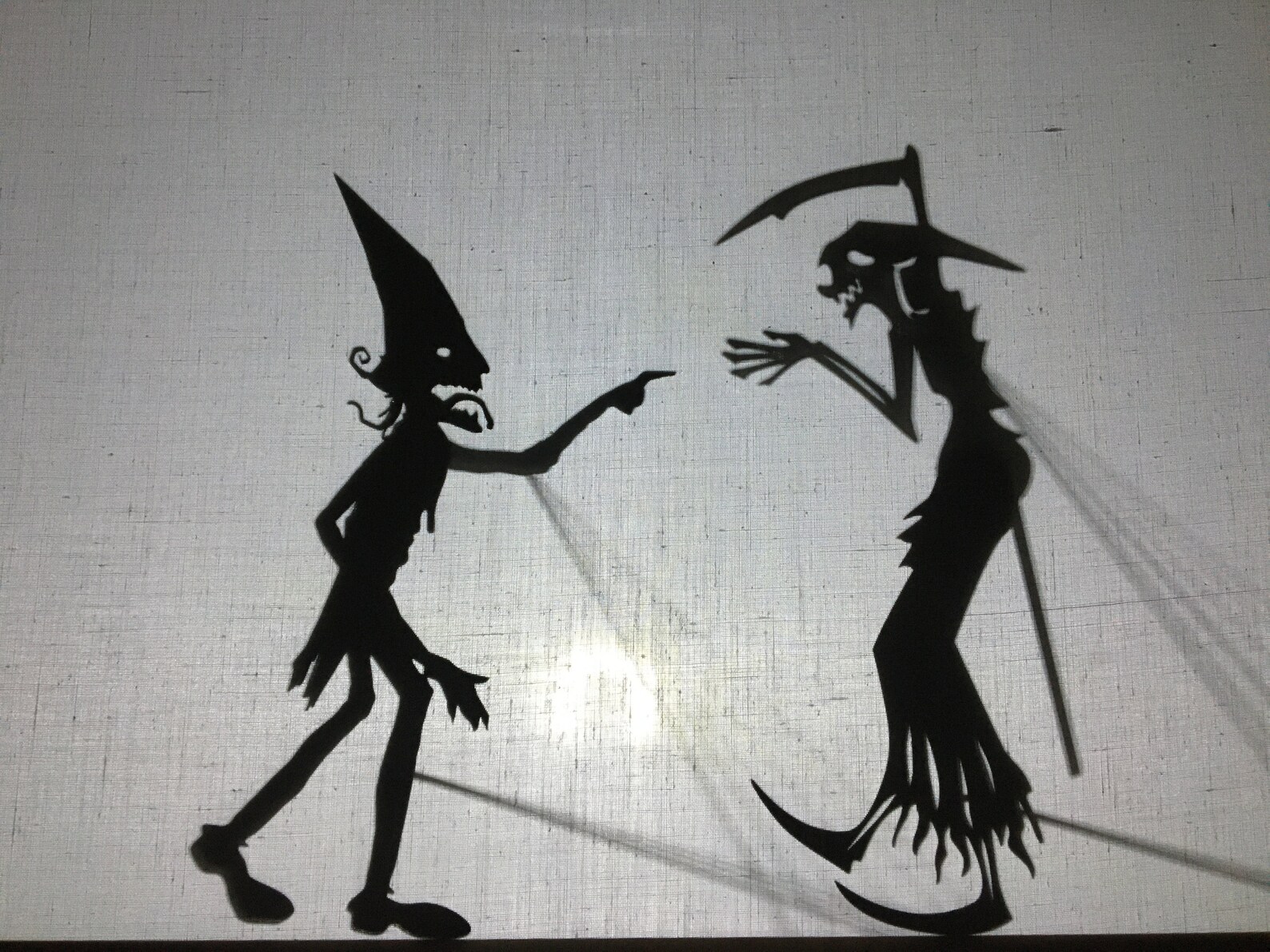 Puppets for the Shadow Theater. the Set Consists of 17 Characters of ...