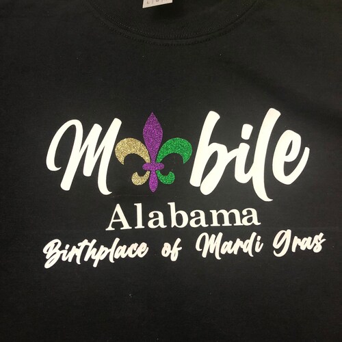 Mardi Gras Y'all Mobile Alabama Purple Yellow Green | Etsy
